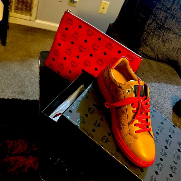 MCM | Bags | Red Mcm Crossbody And Sneaker | Poshmark